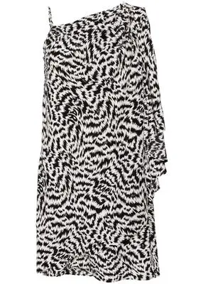 Karl Lagerfeld Elektrika-print Draped Minidress