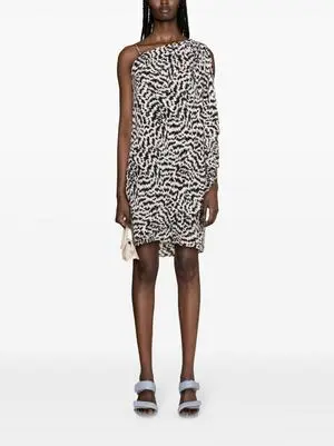 Karl Lagerfeld Elektrika-print Draped Minidress