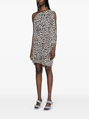 Karl Lagerfeld Elektrika-print Draped Minidress