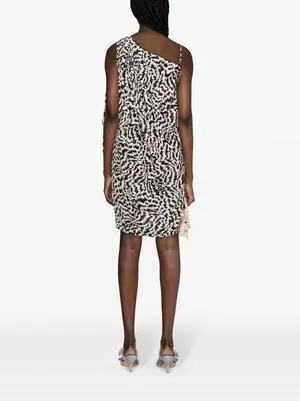 Karl Lagerfeld Elektrika-print Draped Minidress
