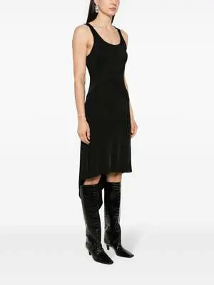 Helmut Lang Asymmetric-hem Midi Dress