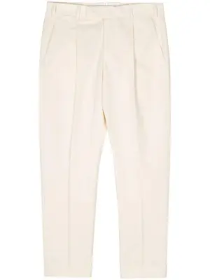 PT TORINO Pressed-crease Slim-cut Trousers - Neutrals