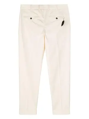PT TORINO Pressed-crease Slim-cut Trousers - Neutrals