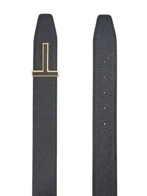 TOM FORD T-buckle Leather Belt - Black