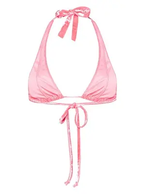 FORTE_FORTE Halterneck Velvet Bikini Top