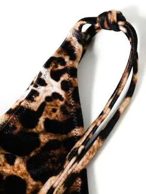 Vetements Leopard-print Velour Bikini Bottom