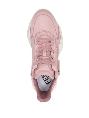 Fendi Flow Leather Sneakers - Pink