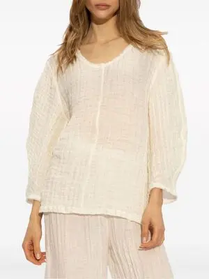 BY MALENE BIRGER Crew-neck Linen Top