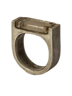 PARTS OF FOUR Plate Single Sterling Ring - Silver