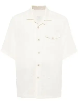 Eleventy Short-sleeve Pointelle-knit Shirt