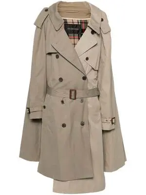 Balenciaga Double Sleeve Trench Coat - Neutrals