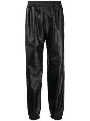 Givenchy Embossed 4g Pattern Leather Trousers