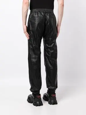 Givenchy Embossed 4g Pattern Leather Trousers