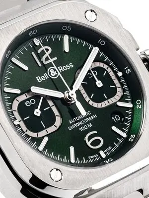 BELL & ROSS Br 05 42mm Chronograph Watch - Green