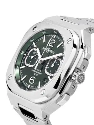 BELL & ROSS Br 05 42mm Chronograph Watch - Green