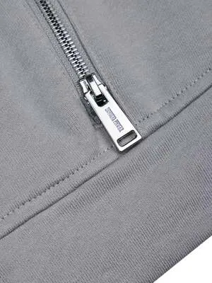 TEAM WANG DESIGN Logo-print Cropped Track Jacket - Grey