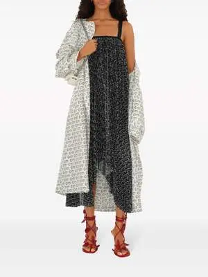 Burberry Chain-print Pleated Midi Dress