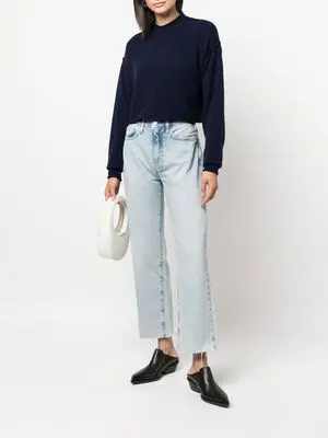 Sportmax Ribbed-knit Cropped Jumper