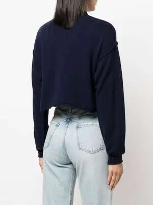 Sportmax Ribbed-knit Cropped Jumper