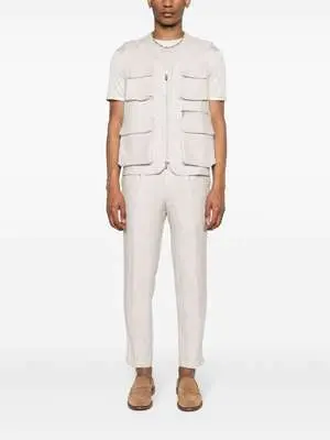 Eleventy V-neck Linen Vest