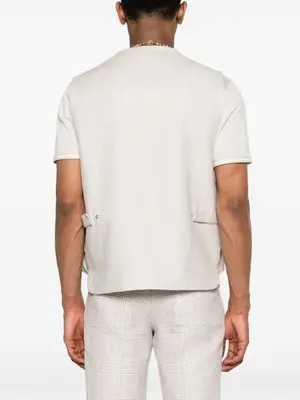 Eleventy V-neck Linen Vest