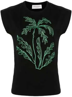 ERMANNO FIRENZE Palm Tree Appliqué T-shirt