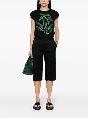 ERMANNO FIRENZE Palm Tree Appliqué T-shirt