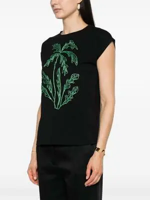 ERMANNO FIRENZE Palm Tree Appliqué T-shirt