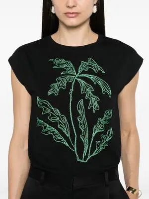 ERMANNO FIRENZE Palm Tree Appliqué T-shirt