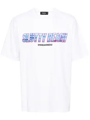 Dsquared2 Graphic-print Cotton T-shirt - White