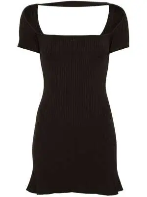 COURREGES Ribbed Knit Mini Dress