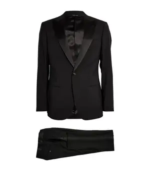 Giorgio Armani Virgin Wool-silk 2-piece Soho Tuxedo - Black