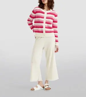 Chinti & Parker Crochet Striped Cardigan