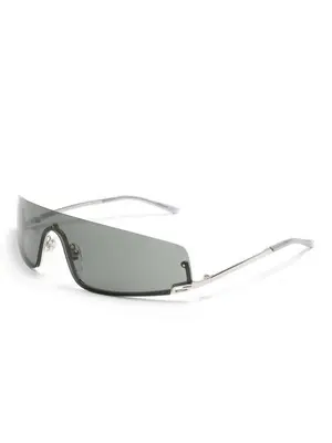 Gucci Square G Motif Shield Sunglasses - Silver