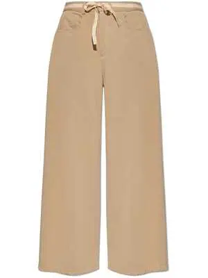 MAISON MARGIELA Belted Cotton Palazzo Pants