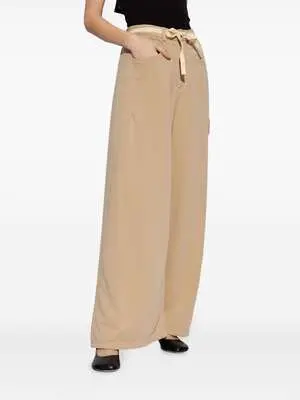 MAISON MARGIELA Belted Cotton Palazzo Pants