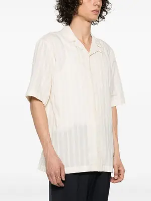 Sunspel Embroidered-stripes Cotton Shirt