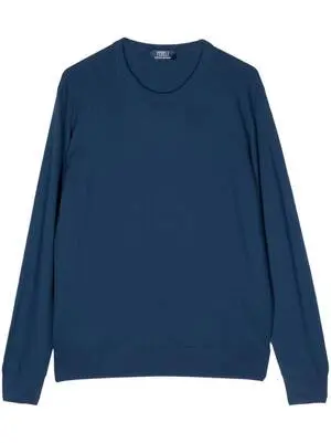 Fedeli Round-neck Jumper - Blue