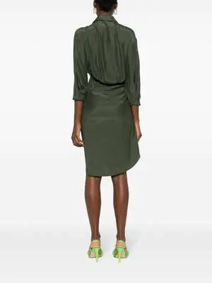 Gauge81 Miya Silk Wrap Dress - Green