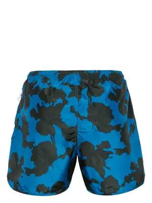 Neil Barrett Floral-print Drawstring Swim Shorts