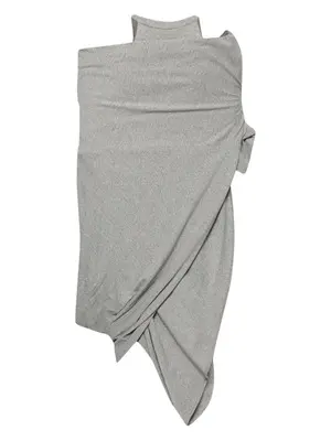 PUSHBUTTON Asymmetric Draped Dress