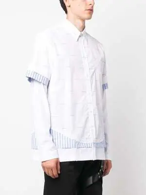 Givenchy Logo-print Layered Cotton Shirt
