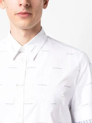 Givenchy Logo-print Layered Cotton Shirt