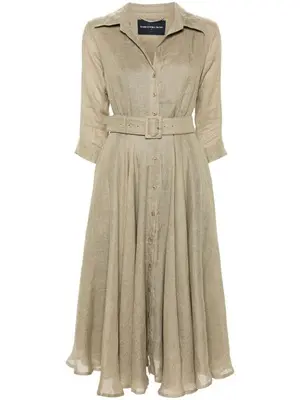 Samantha Sung Aster Linen Maxi Dress