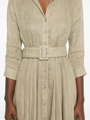 Samantha Sung Aster Linen Maxi Dress