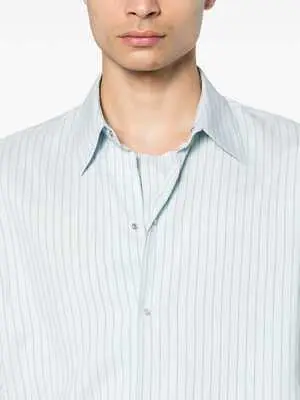 LANVIN Pinstriped Press-stud Shirt