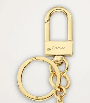 Cartier Leather Characters Medallion Keyring - Pink | Editorialist