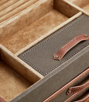 Wolf Vegan Leather Ida Trunk Jewellery Box - Green