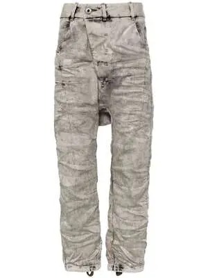 Boris Bidjan Saberi Mid-rise Drop-crotch Jeans - Grey