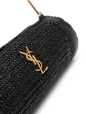 Saint Laurent Small Sade Raffia Shoulder Bag